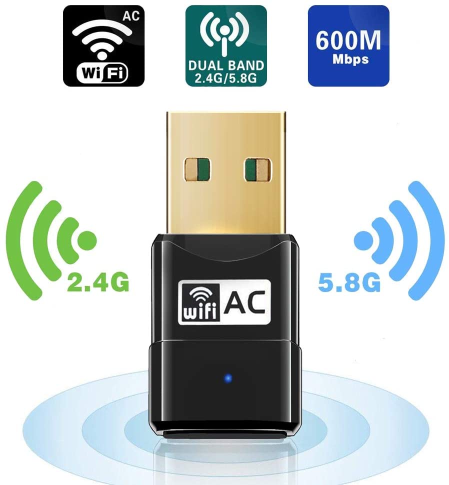 USB WiFi Adapter – Maxesla 600M Mini WiFi Dongle 802.11ac Dual Band 2.4 ...