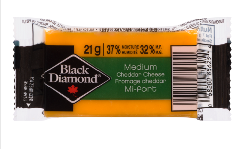 BLACK DIAMOND CHEESE CHEDDAR MEDIUM INDIVIDUALS PACK OF 100 (2.1KG ...